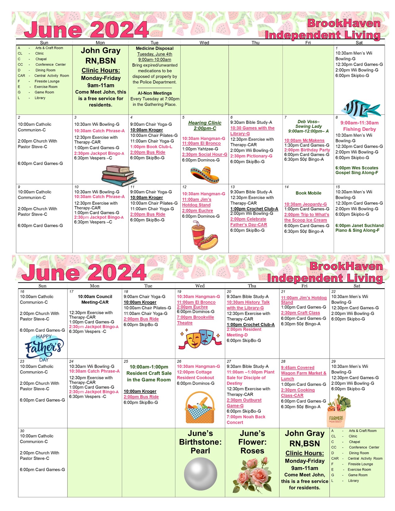 Activity Calendars - Brookhaven Retirement Community